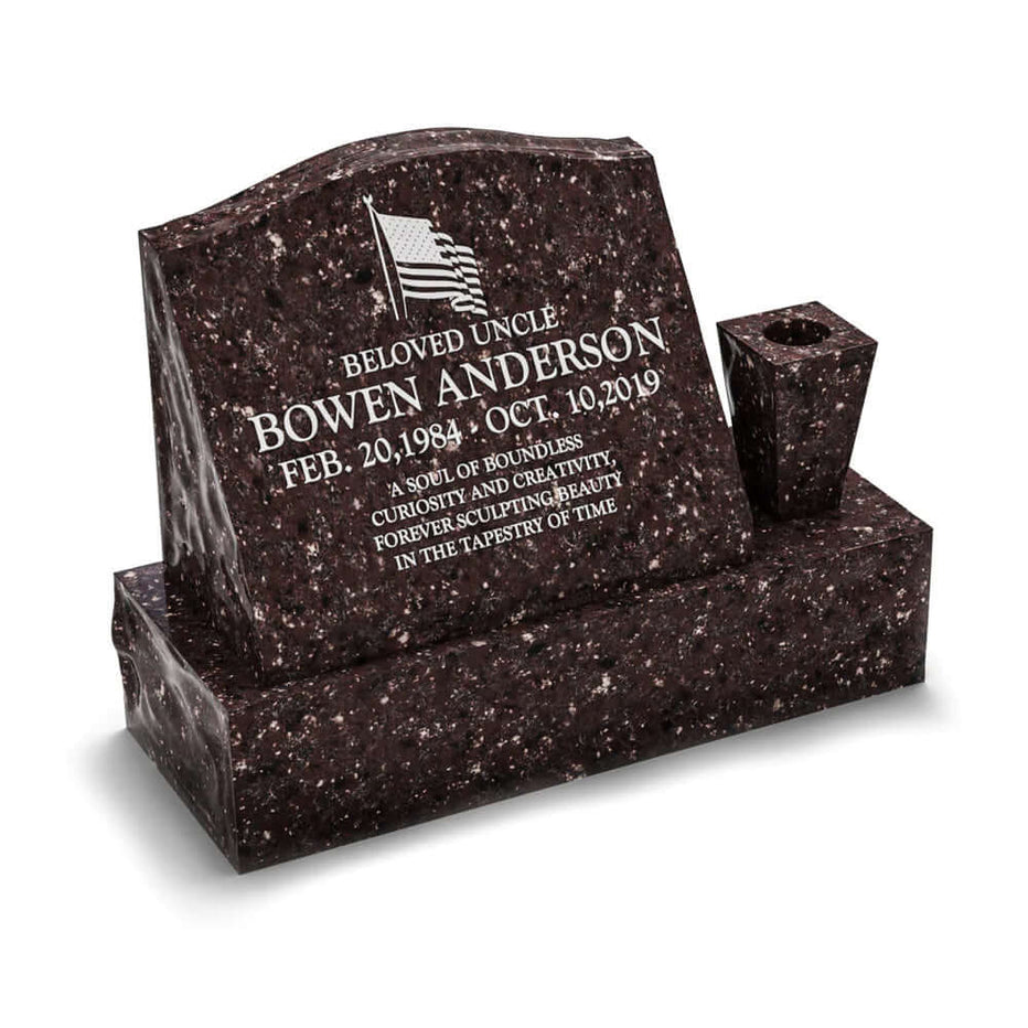 24″ x 12″ x 4″ Flat Cemetery Headstone Grave Marker For Sale ...