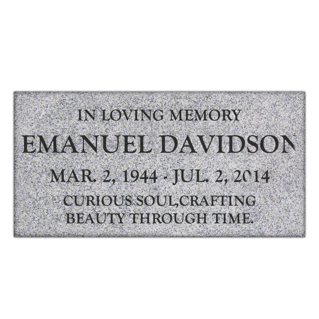20" x 10" x 3" Flat Cemetery Headstone Grave Marker For Sale ...