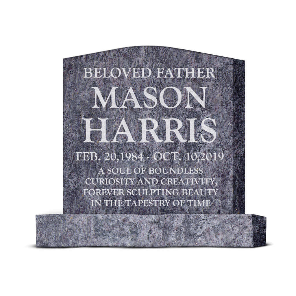 24″ x 6″ x 24″ Upright Headstone with 36" Base