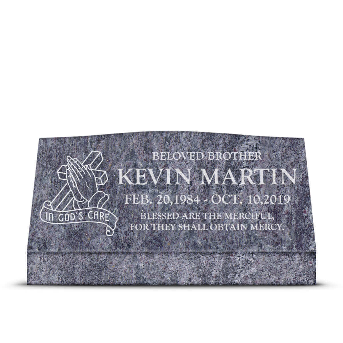36″ x 10″ x 16″ Slant Headstone