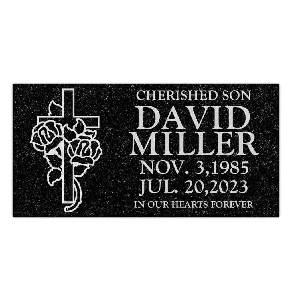 20" x 10" x 3" Flat Cemetery Headstone Grave Marker For Sale ...