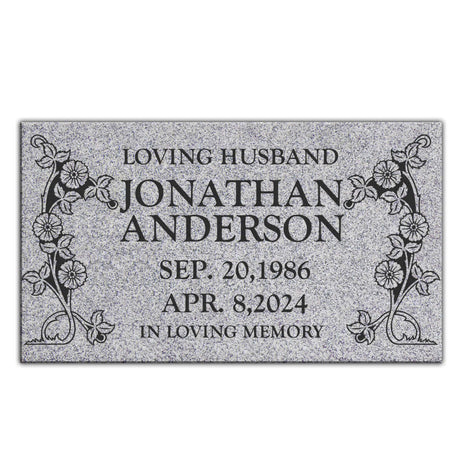 Single Headstones for Two Names | Signature Headstones