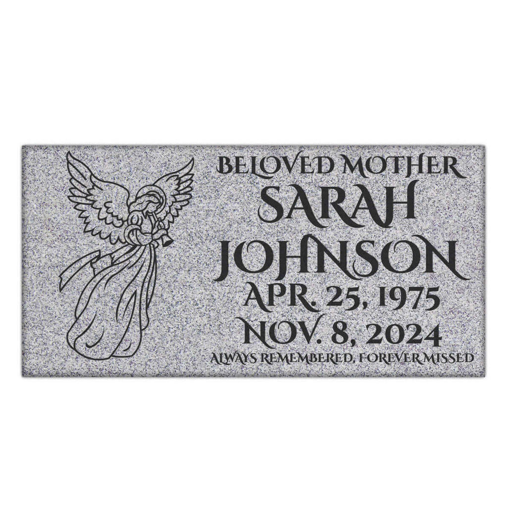 20" x 10" x 3" Flat Cemetery Headstone Grave Marker For Sale ...