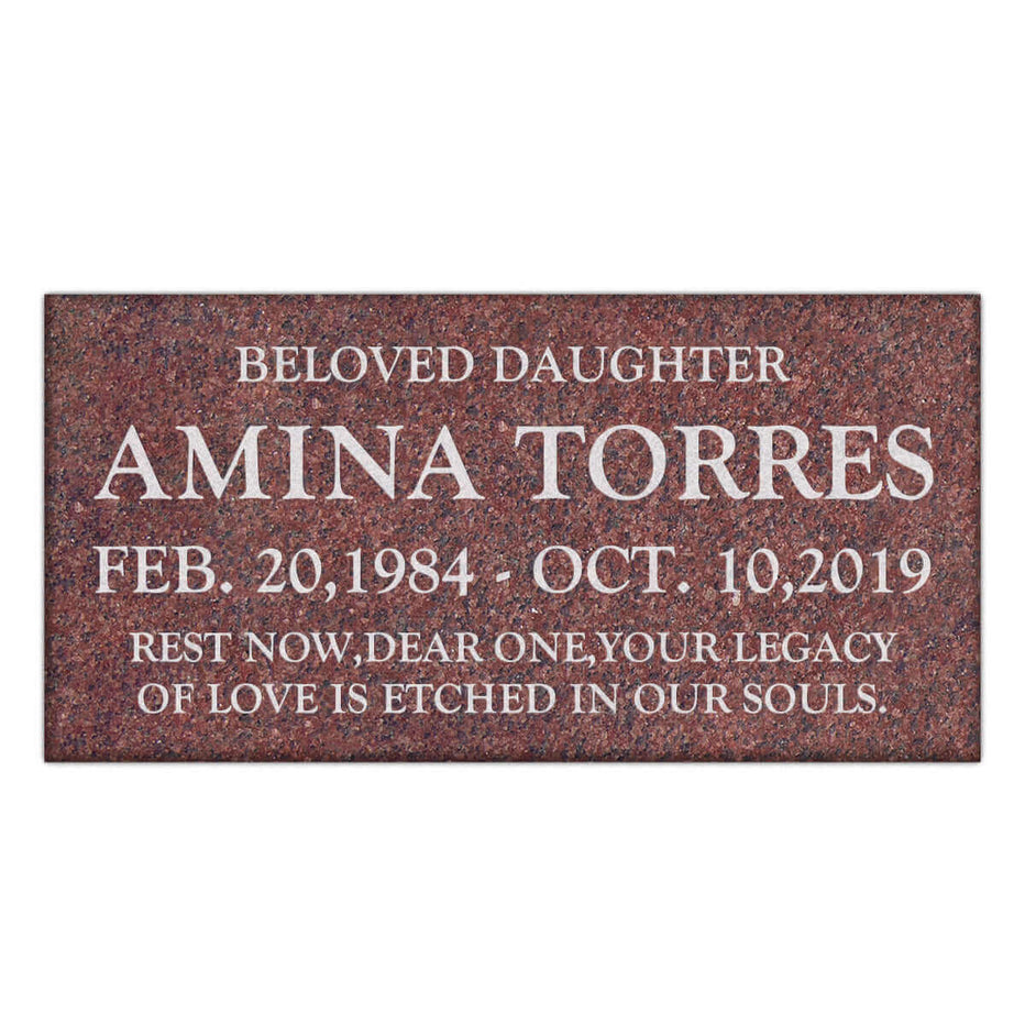 24″ x 12″ x 4″ Flat Cemetery Headstone Grave Marker For Sale ...